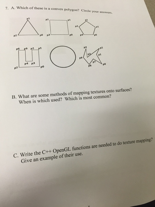 Solved Which of these is a convex polygon? Circle your | Chegg.com