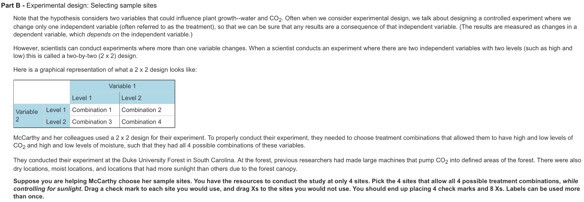 Solved Experimental design: Selecting sample sites Note that | Chegg.com