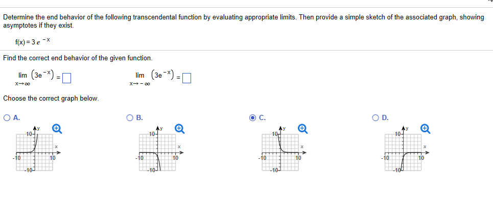 Solved Determine the end behavior of the following | Chegg.com