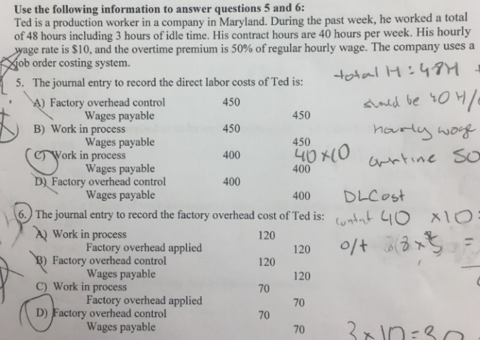Solved Use the following information to answer questions 5 | Chegg.com