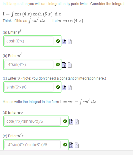 Solved In this question you will use integration by parts | Chegg.com