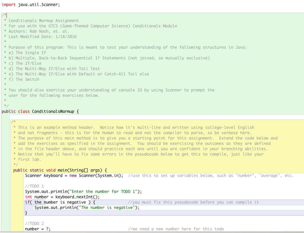 Solved import java.util. Scanner; Conditionals warmup | Chegg.com