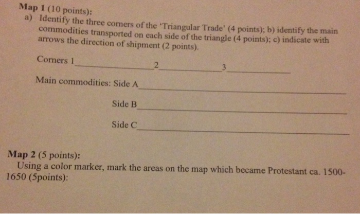 Identify the three trangular trade; Identify the | Chegg.com