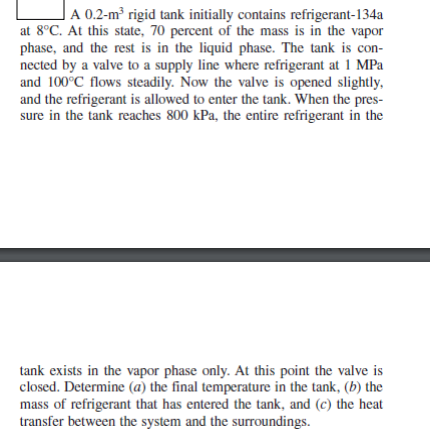 Solved A 0.2-m3 rigid tank initially contains | Chegg.com