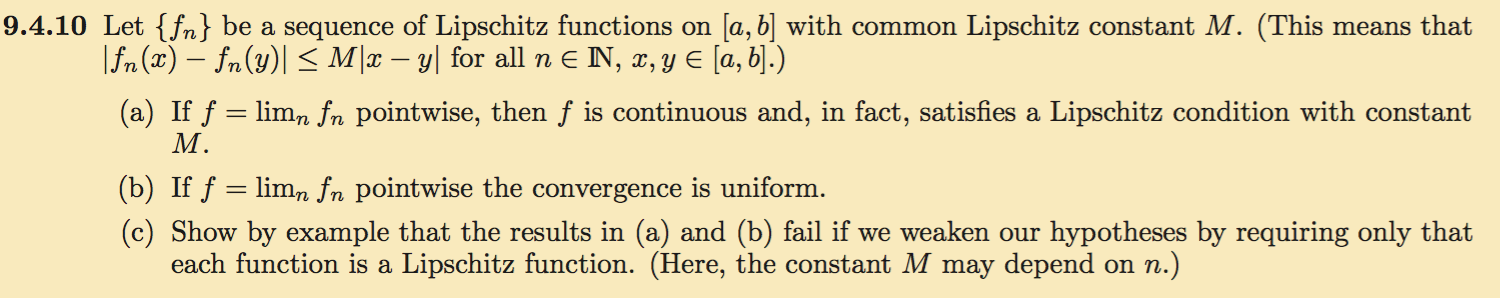 Let {f_n} be a sequence of Lipschitz functions on [a, | Chegg.com