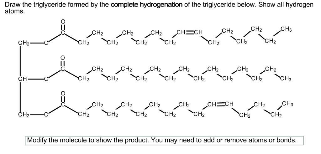 Solved Draw the triglyceride formed by the complete | Chegg.com
