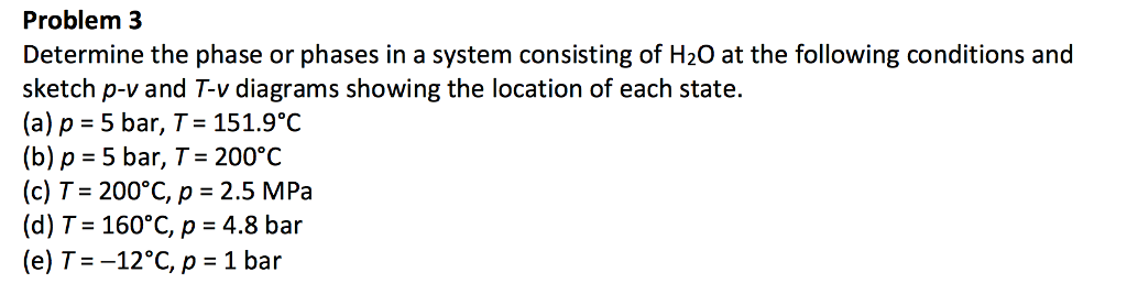 Solved Problem 3 Determine the phase or phases in a system | Chegg.com