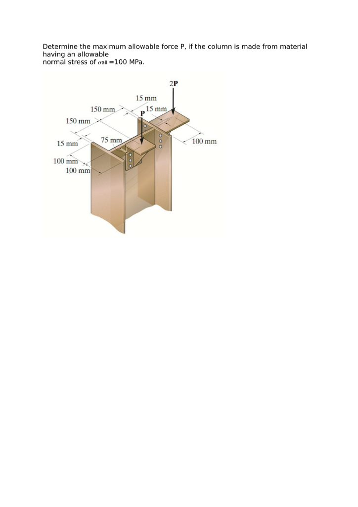 Solved Determine the maximum allowable force P, if the | Chegg.com