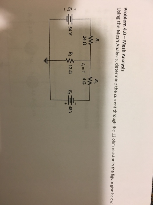 Solved Using the Mesh Analysis, determine the current | Chegg.com