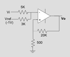 Solved For the following comparator, calculate the input | Chegg.com