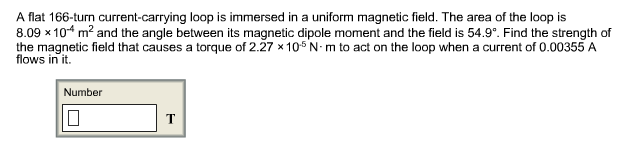 Solved A flat 166-turn current-carrying loop is immersed in | Chegg.com