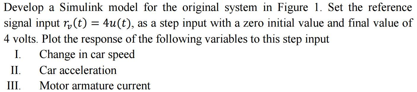 Solved Develop a Simulink model for the original system in | Chegg.com