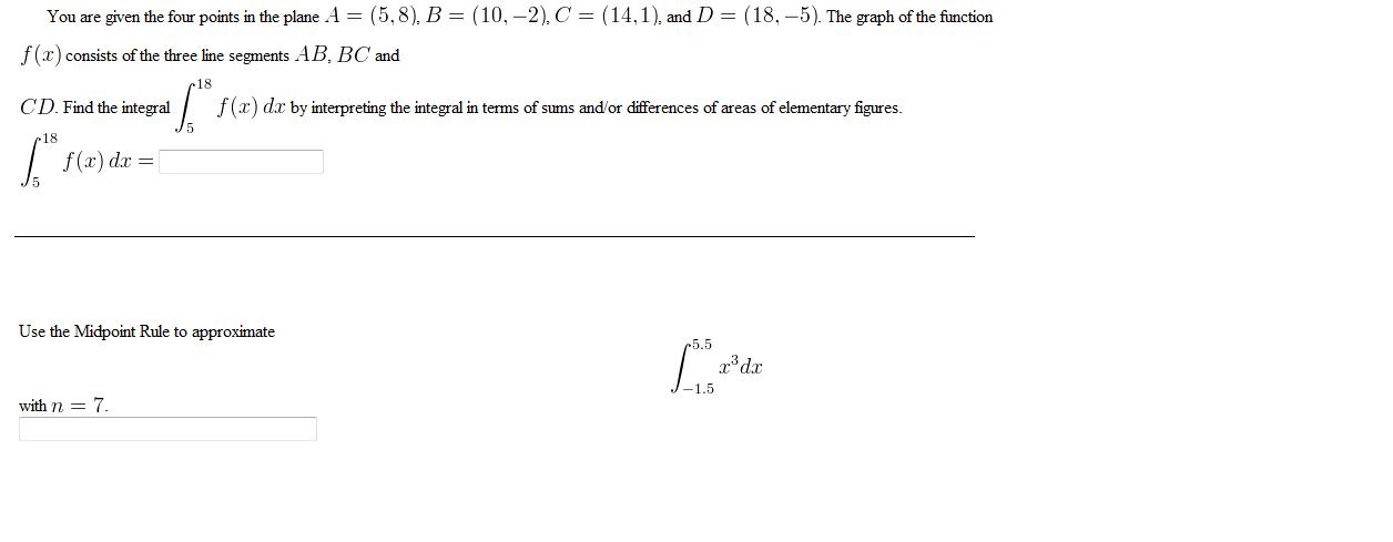 Solved You are given the four points in the plane A = (5, | Chegg.com