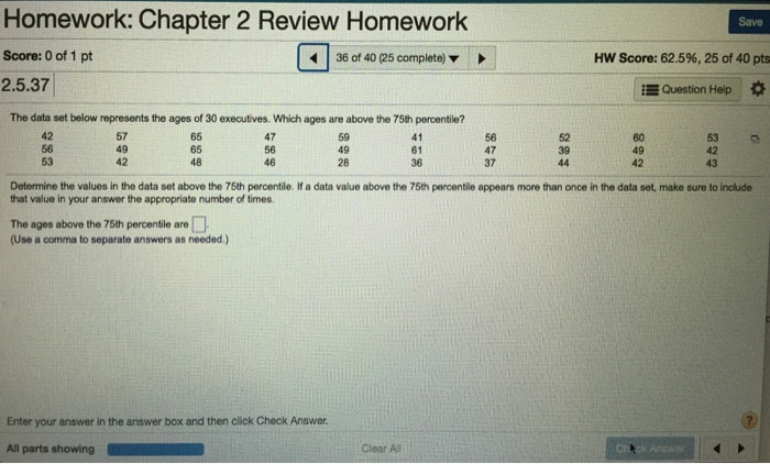 Solved The data set below represents the ages of 30 | Chegg.com