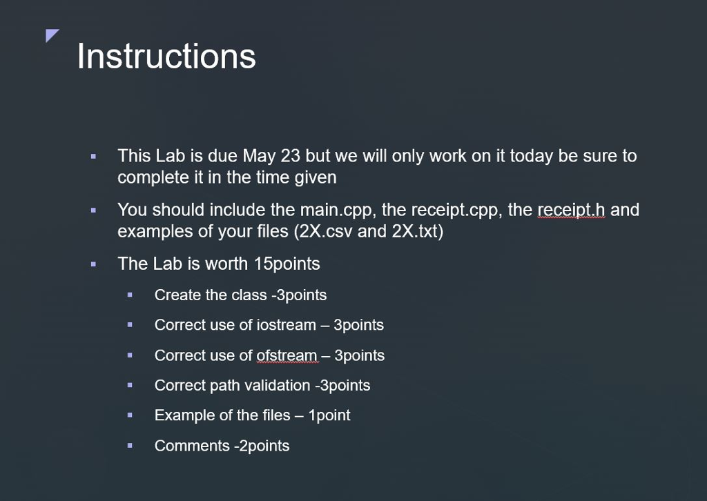Solved Lab for today - Start a new Visual Studio project we | Chegg.com