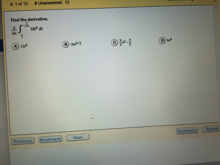 Solved Find the derivative d/dx integral^square squareroot | Chegg.com