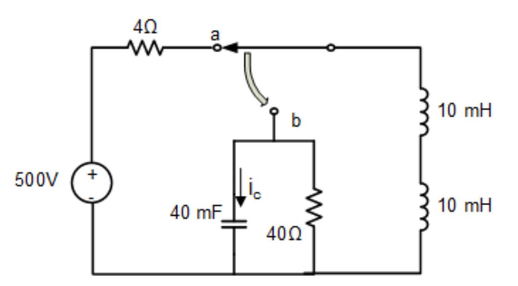 Solved The make-before-break switch in the circuit has been | Chegg.com