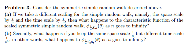 Consider the symmetric simple random walk described | Chegg.com
