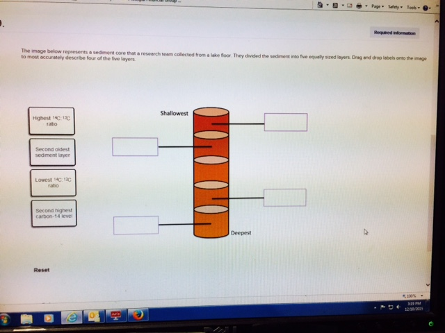The image below represents a sediment core that a | Chegg.com