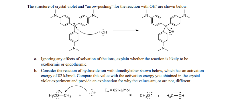 Solved The structure of crystal violet and "arrow-pushing" | Chegg.com