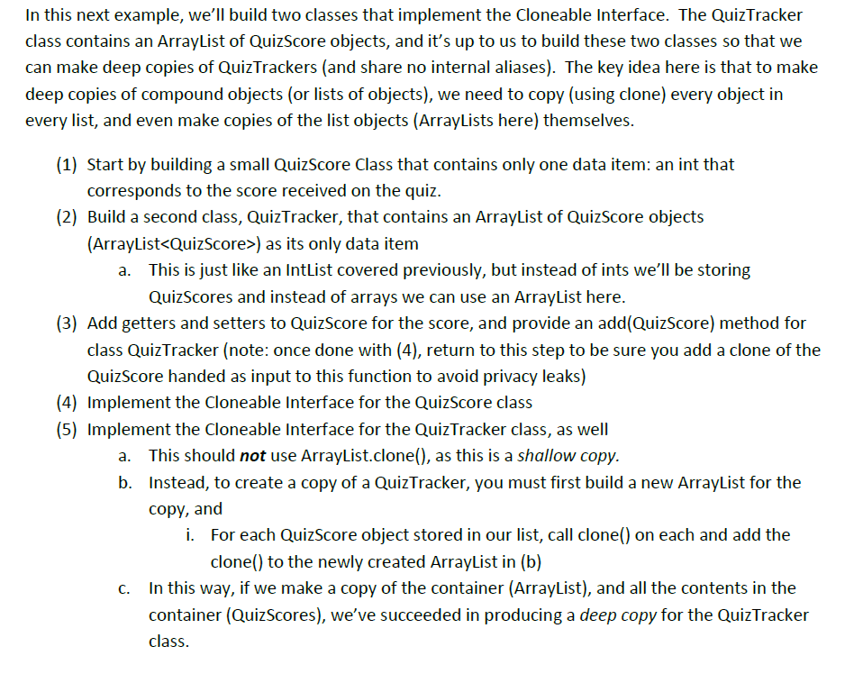 Solved In this next example, we'll build two classes that | Chegg.com