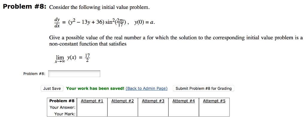 Solved Consider the following initial value problem. dy/dx | Chegg.com