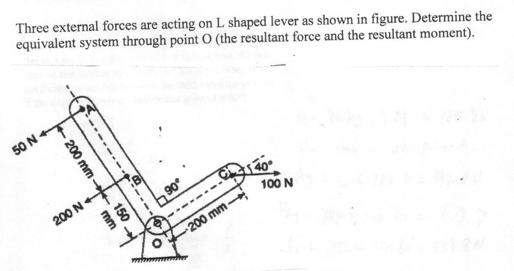 Solved Three external forces are acting on L shaped lever as | Chegg.com