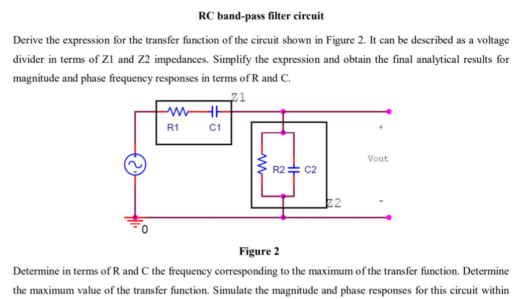 Solved R1 = R2 = 1k Ohms C1 = C2 = 100 nF | Chegg.com
