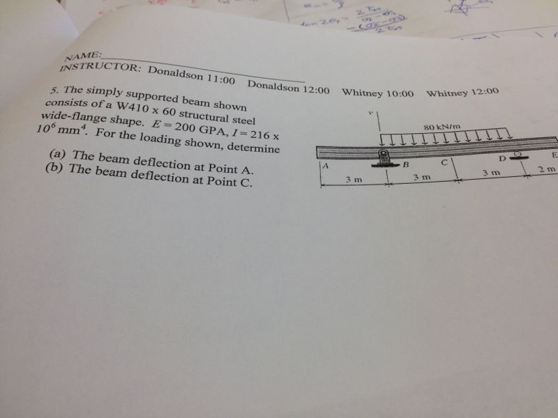 Solved The simply supported beam shown consists of a W410 x | Chegg.com