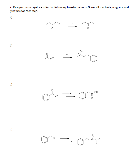 Solved Design concise syntheses for the following | Chegg.com