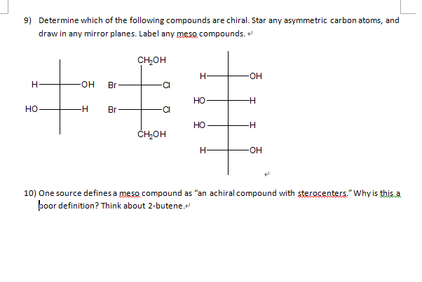 Solved Draw a three-dimensional structure for each compound, | Chegg.com