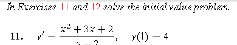 Solved In Exercises 11 and 12 solve the initial value | Chegg.com