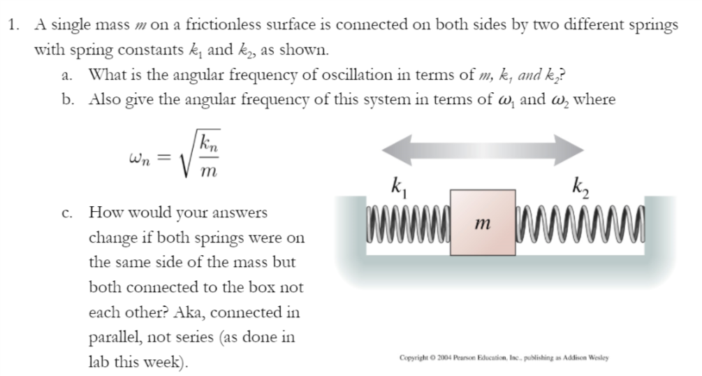 Solved A single mass m on a frictionless surface is | Chegg.com