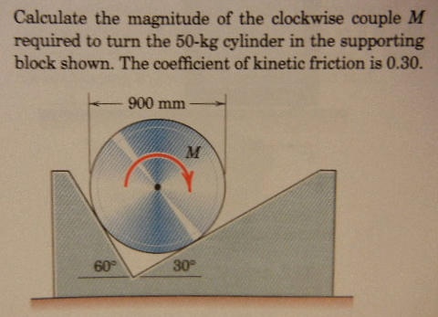 Solved Calculate the magnitude of the clockwise couple M | Chegg.com