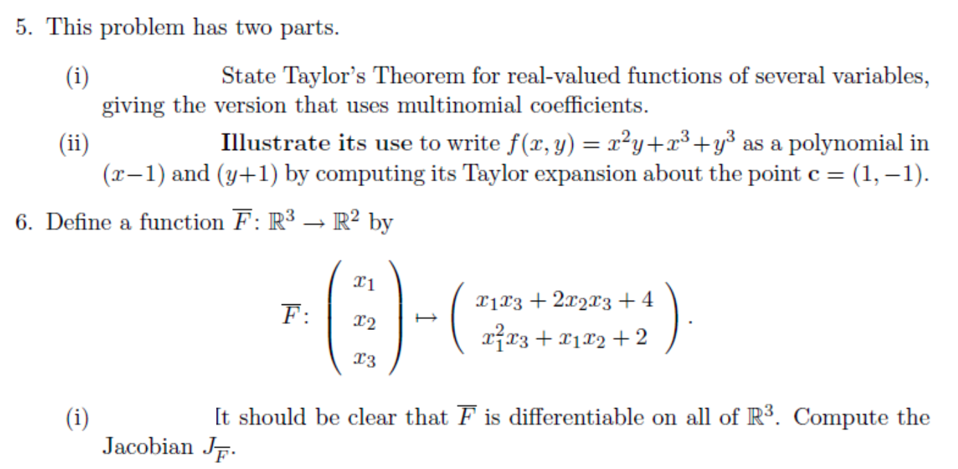 Solved This problem has two parts. State Taylor's Theorem | Chegg.com