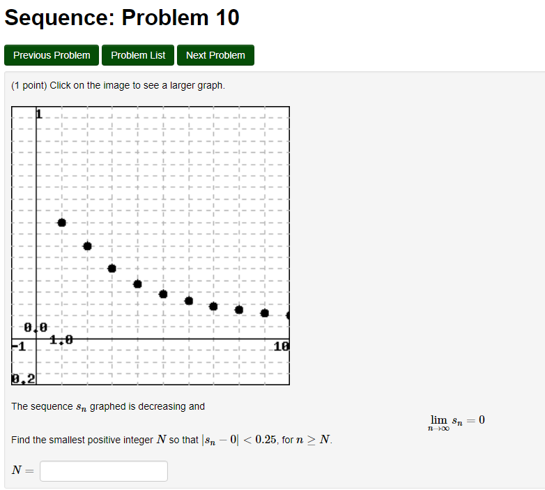 Solved Sequence: Problem 10 Previous Problem Problem List | Chegg.com