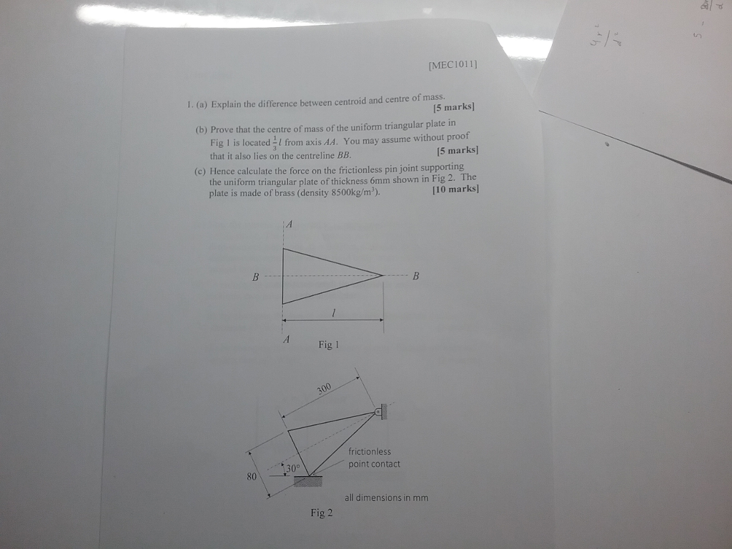 Solved ょに [MEC1011) 1. (a) Explain the difference between | Chegg.com