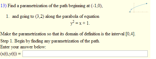 Solved Find a parametrization of the path beginning at | Chegg.com