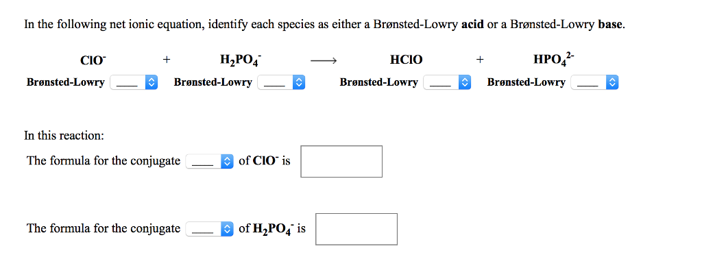 Solved In the following net ionic equation, identify each | Chegg.com