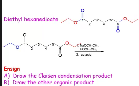 Solved Diethyl hexanedioate Ensign A) Draw the Claisen | Chegg.com