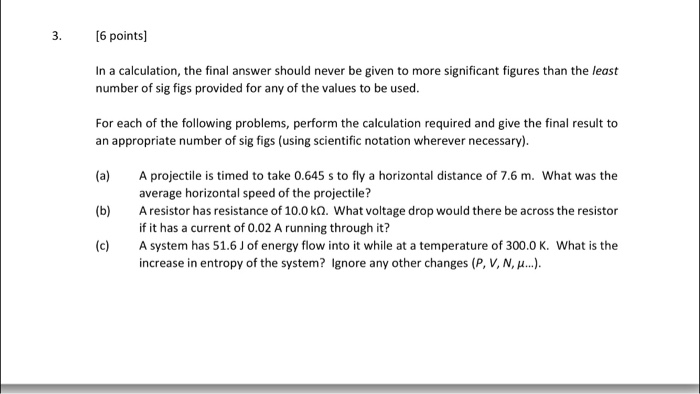 Solved 3 6 Points In A Calculation The Final Answer 2732