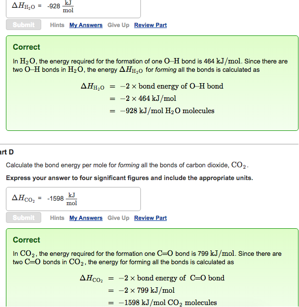 Solved Part E Calculate the approximate enthalpy change, | Chegg.com