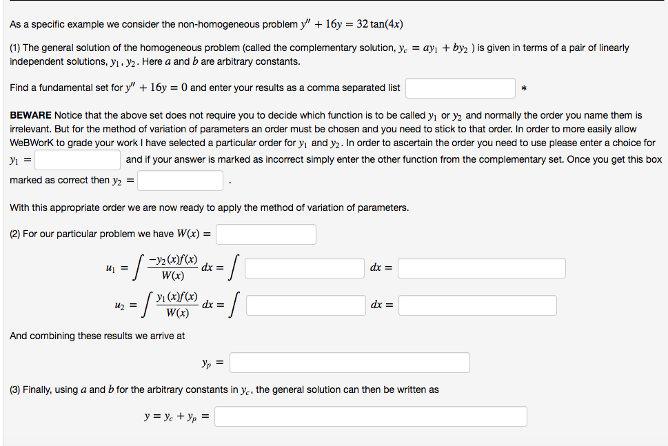 Solved As a specific example we consider the non-homogeneous | Chegg.com