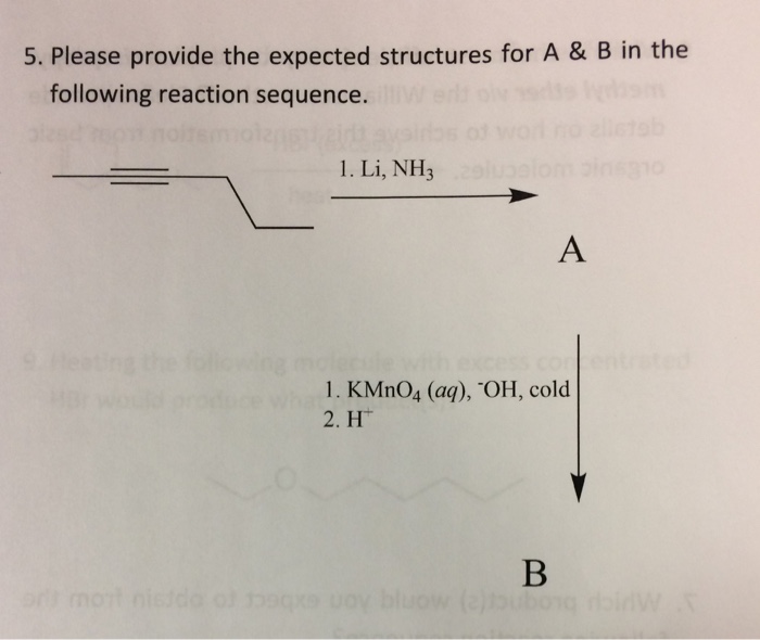 Solved Provide the expected structures for A & B in the | Chegg.com