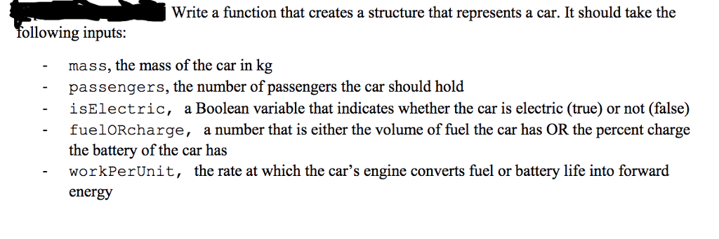 Solved Write A Function That Creates A Structure That 8282