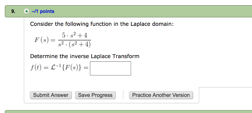 Solved 9. + -/1 points Consider the following function in | Chegg.com