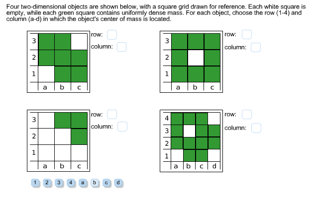 Solved Four two - dimensional objects are shown below, with | Chegg.com
