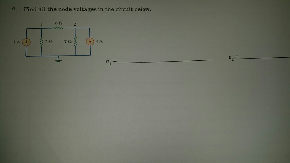 Solved Find all the node voltages in the circuit below. | Chegg.com