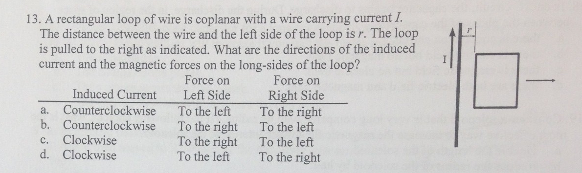 Solved A rectangular loop of wire is coplanar with a wire | Chegg.com