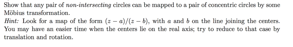 Solved Show that any pair of non-intersecting circles can be | Chegg.com
